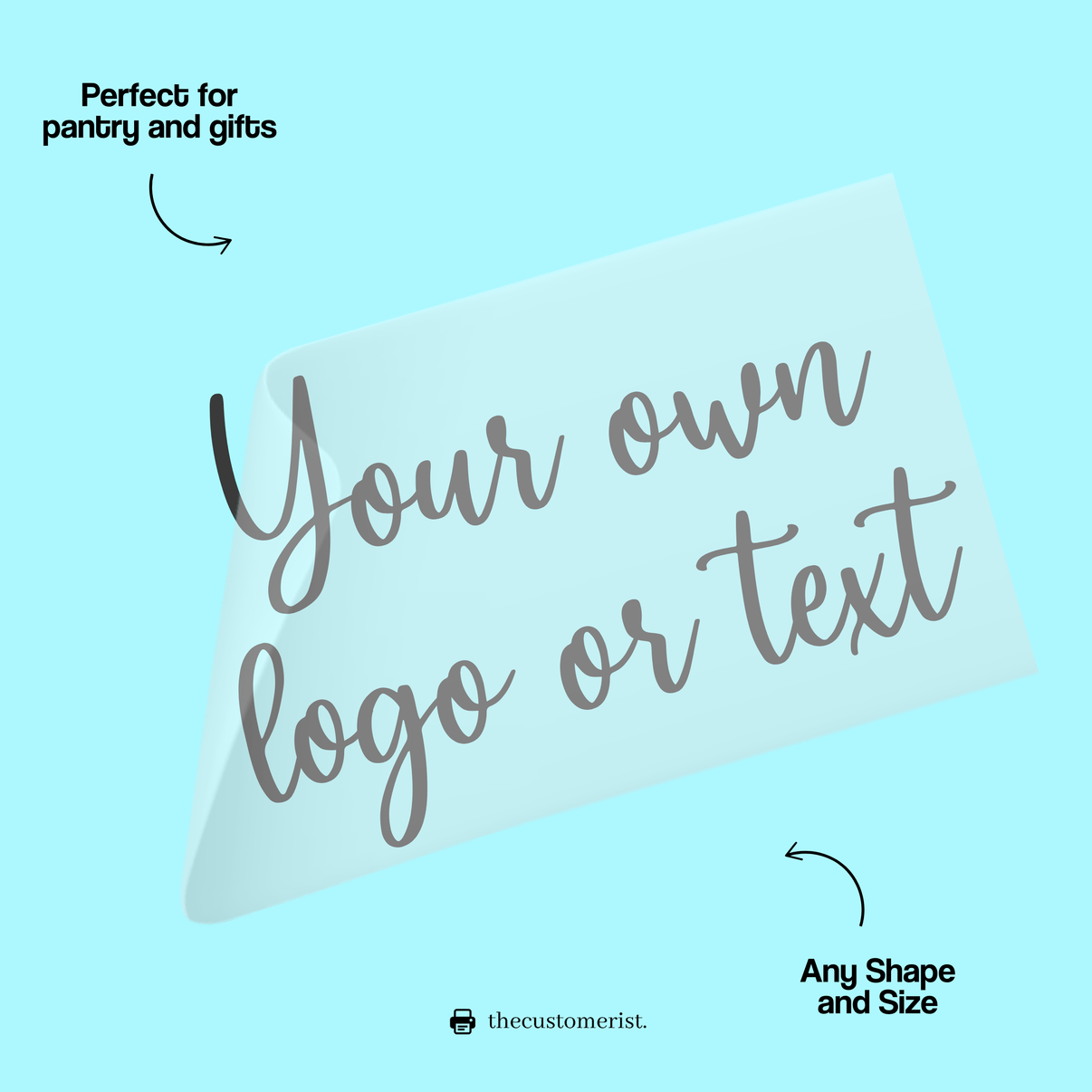 Custom Cut Vinyl Labels- Any Size and Shape – THECUSTOMERIST LTD