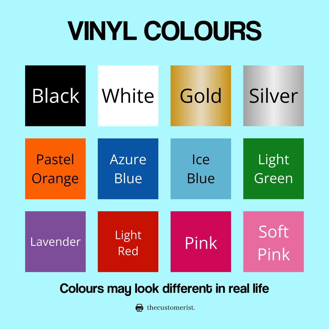 Custom Cut Vinyl Labels- Any Size and Shape – THECUSTOMERIST LTD